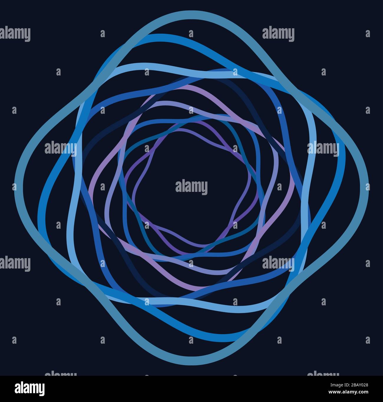monochrome cyclic, cycle concentric rings. revolved spiral, vortex ...