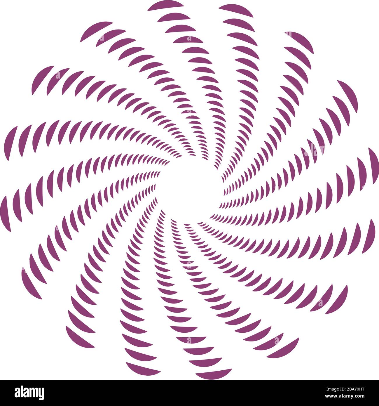 Single-colored,monochrome twirl, swirl. Shape with rotation, spin ...