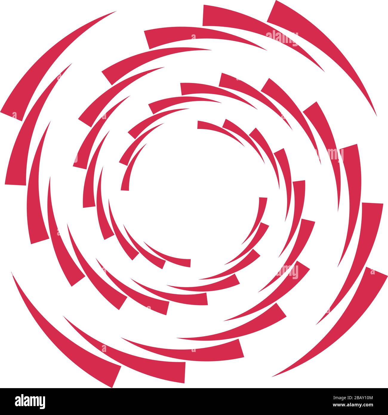 Single-colored,monochrome twirl, swirl. Shape with rotation, spin ...