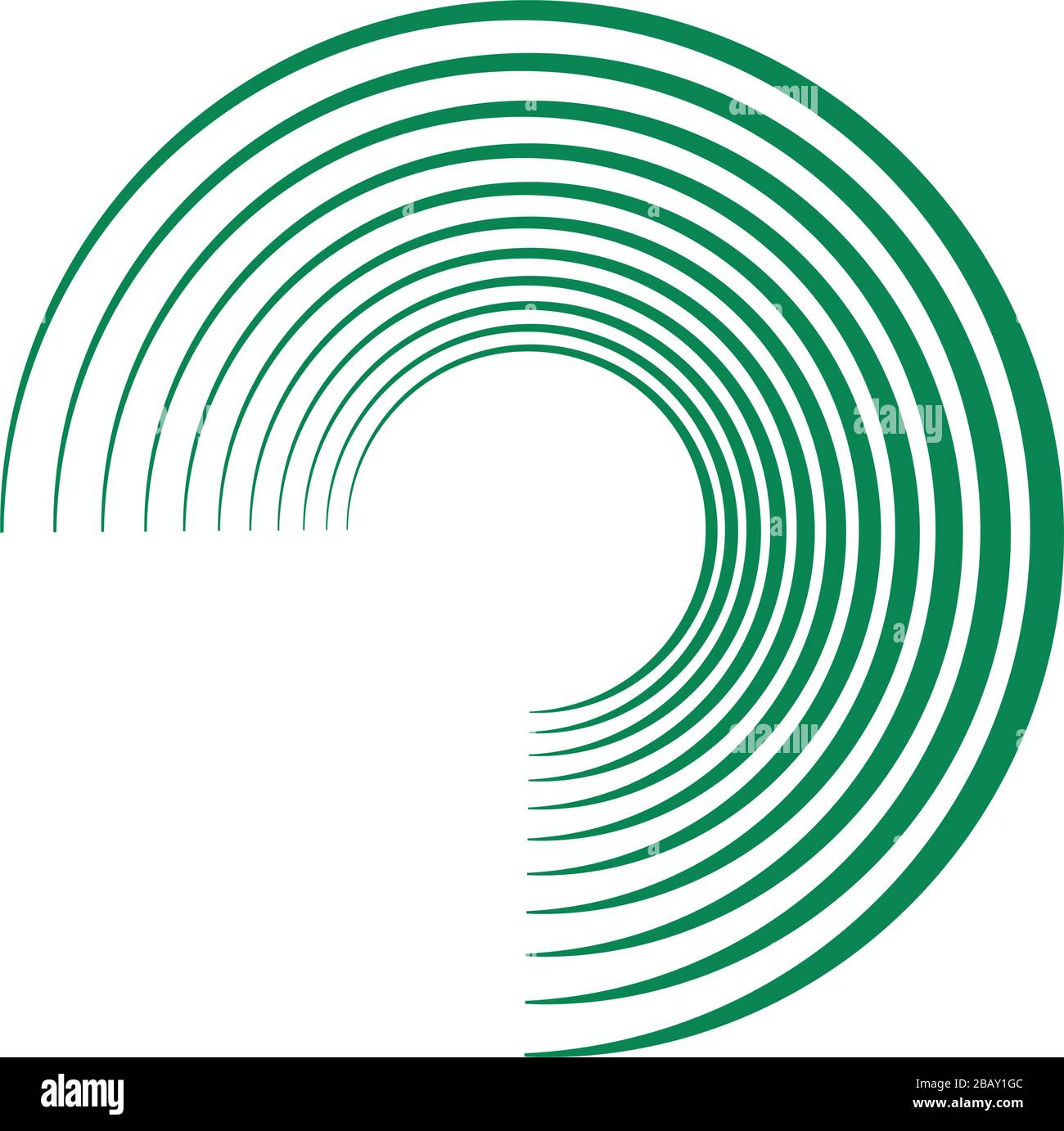 Single-colored,monochrome twirl, swirl. Shape with rotation, spin ...