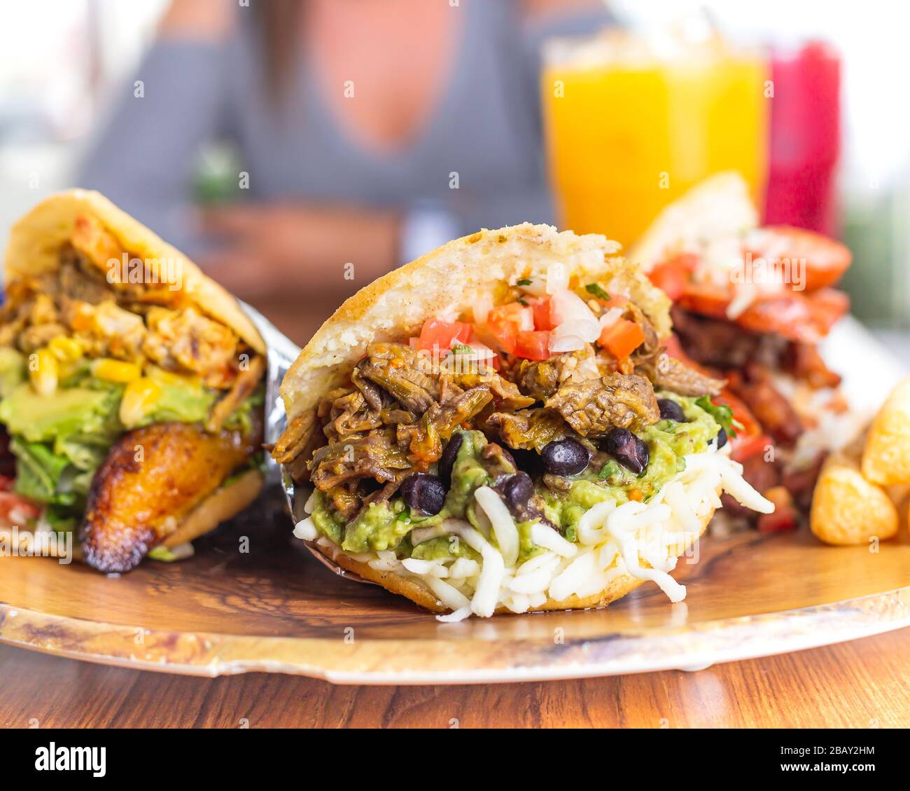 Arepas stuffed with beef hi-res stock photography and images - Alamy