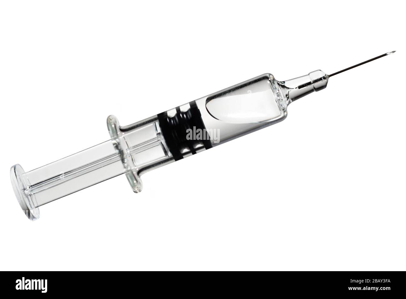 Syringe with medical vaccine serum for inoculation vaccination ...