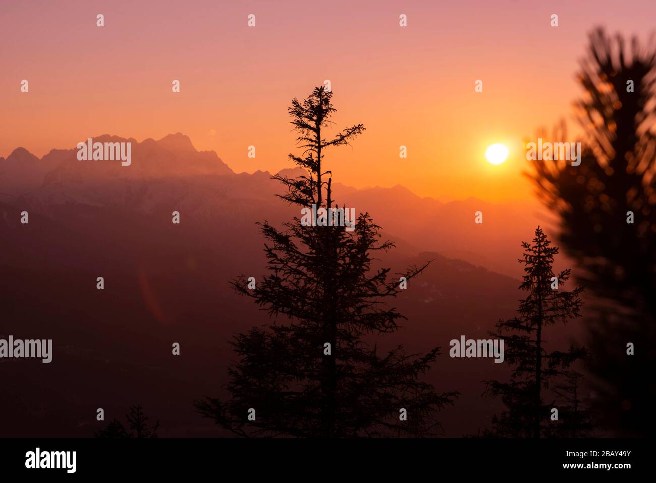 Zugspitze germany sunset hi-res stock photography and images - Alamy