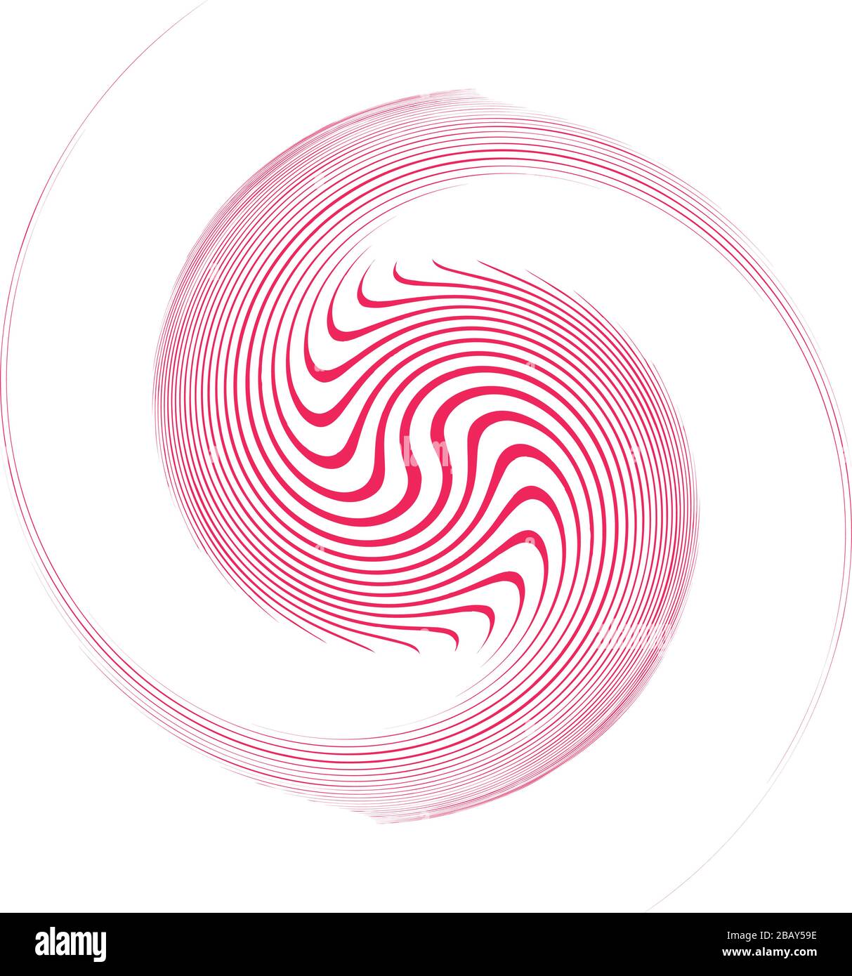 Single-colored,monochrome twirl, swirl. Shape with rotation, spin ...