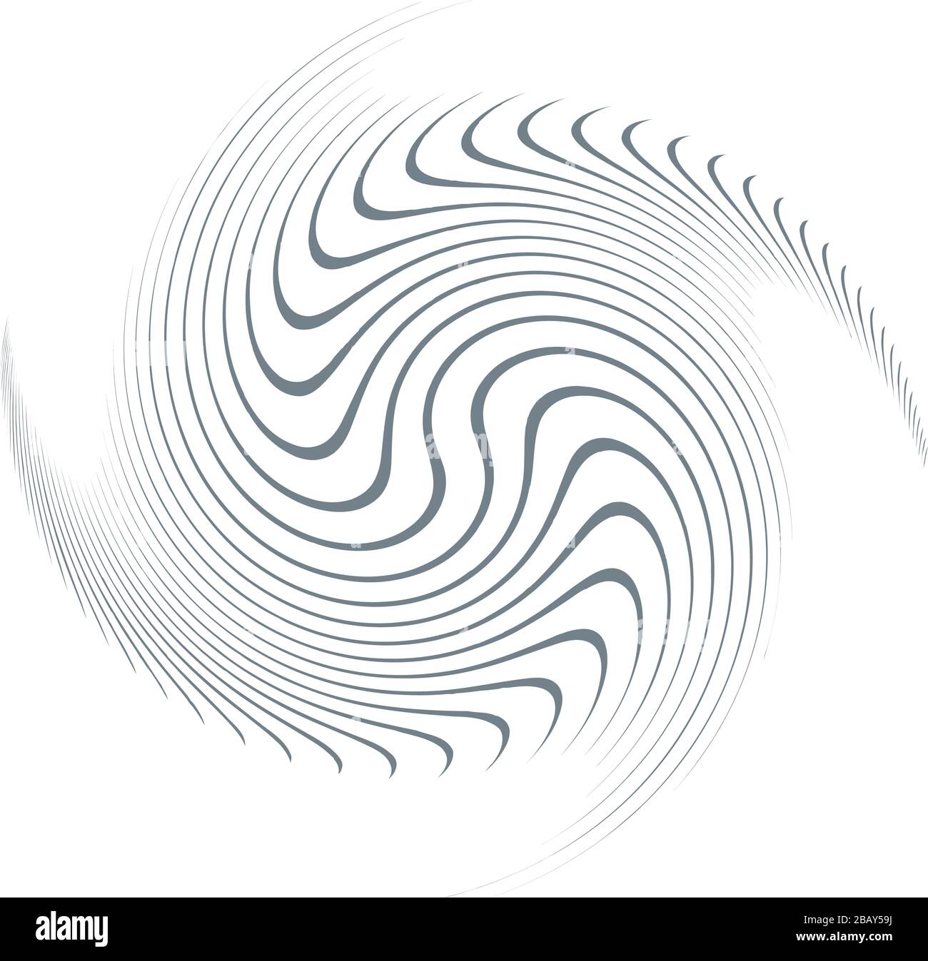 Single-colored,monochrome twirl, swirl. Shape with rotation, spin ...