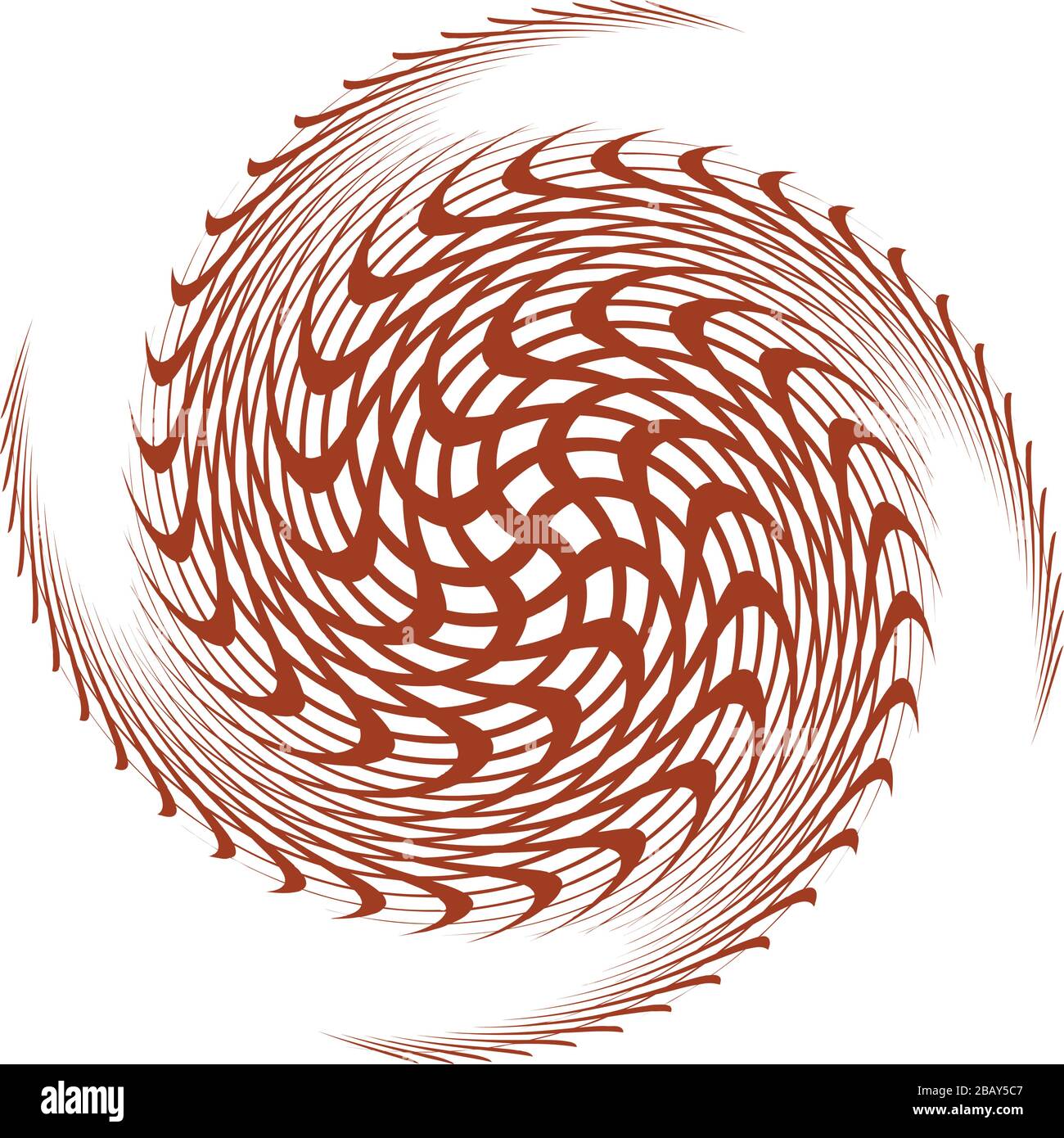 Single-colored,monochrome twirl, swirl. Shape with rotation, spin ...