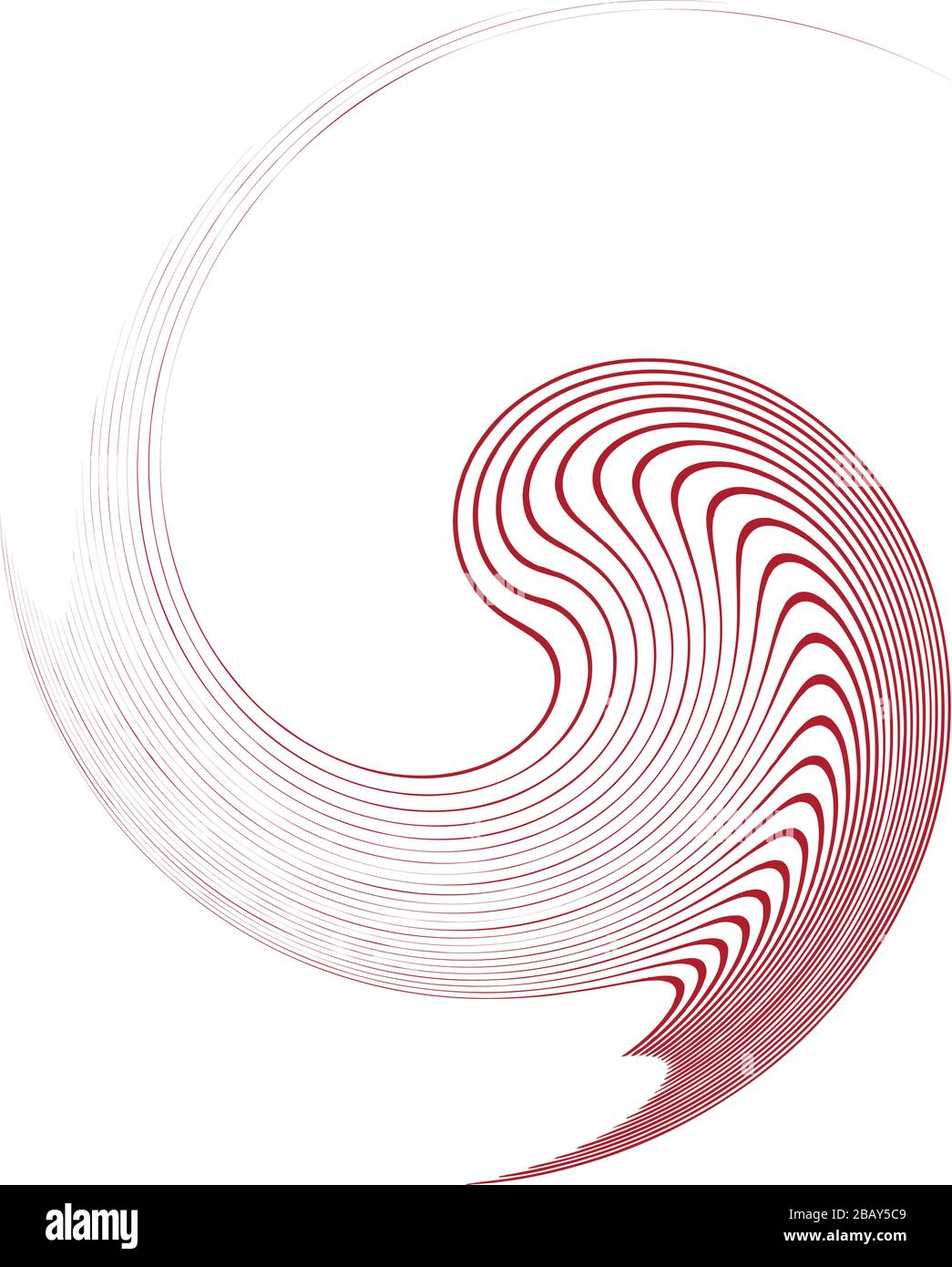 Single-colored,monochrome twirl, swirl. Shape with rotation, spin ...