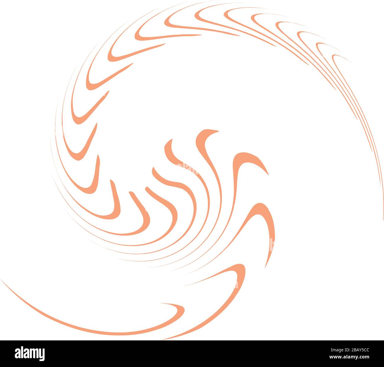 Single-colored,monochrome twirl, swirl. Shape with rotation, spin ...
