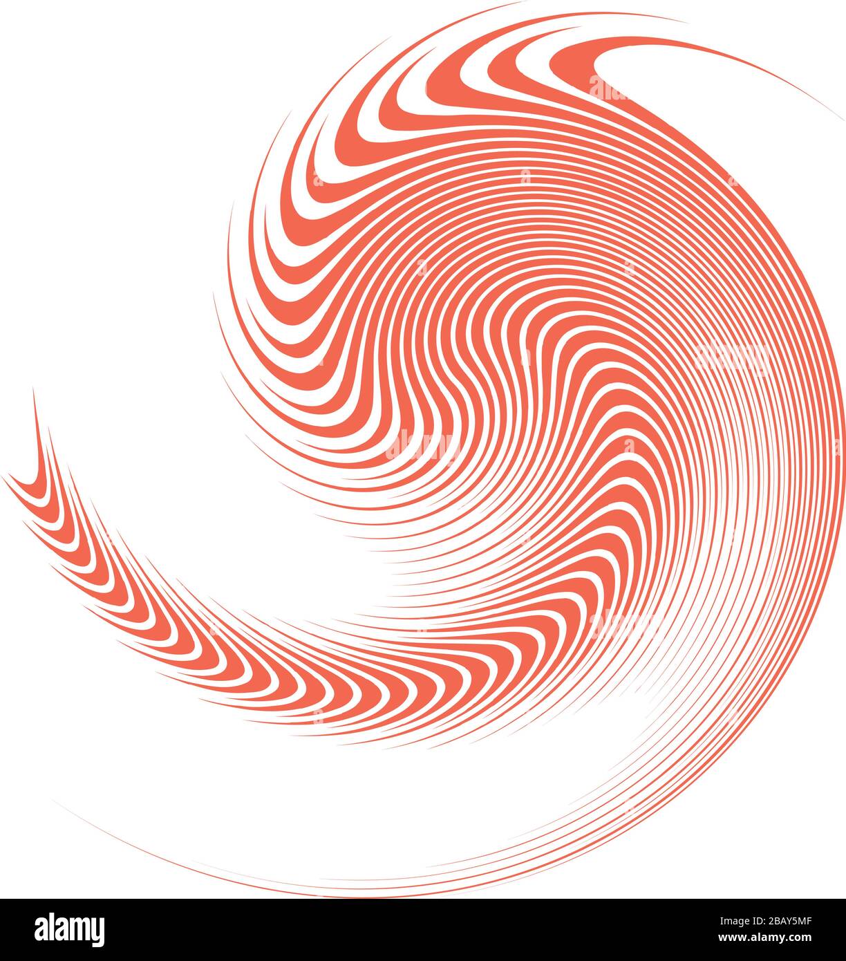Single-colored,monochrome twirl, swirl. Shape with rotation, spin ...