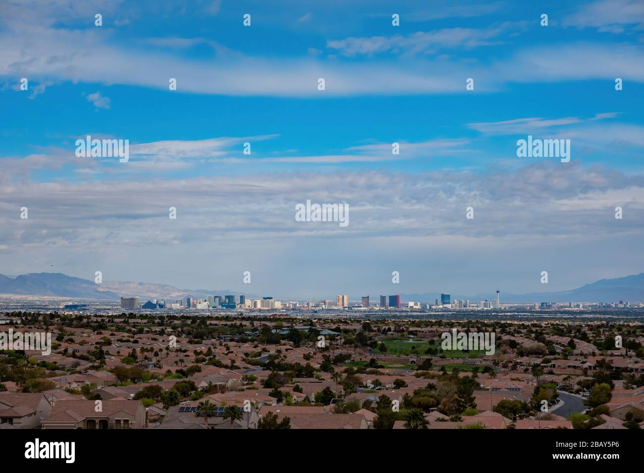 Beautiful residence area of MacDonald Ranch with the strip view at ...