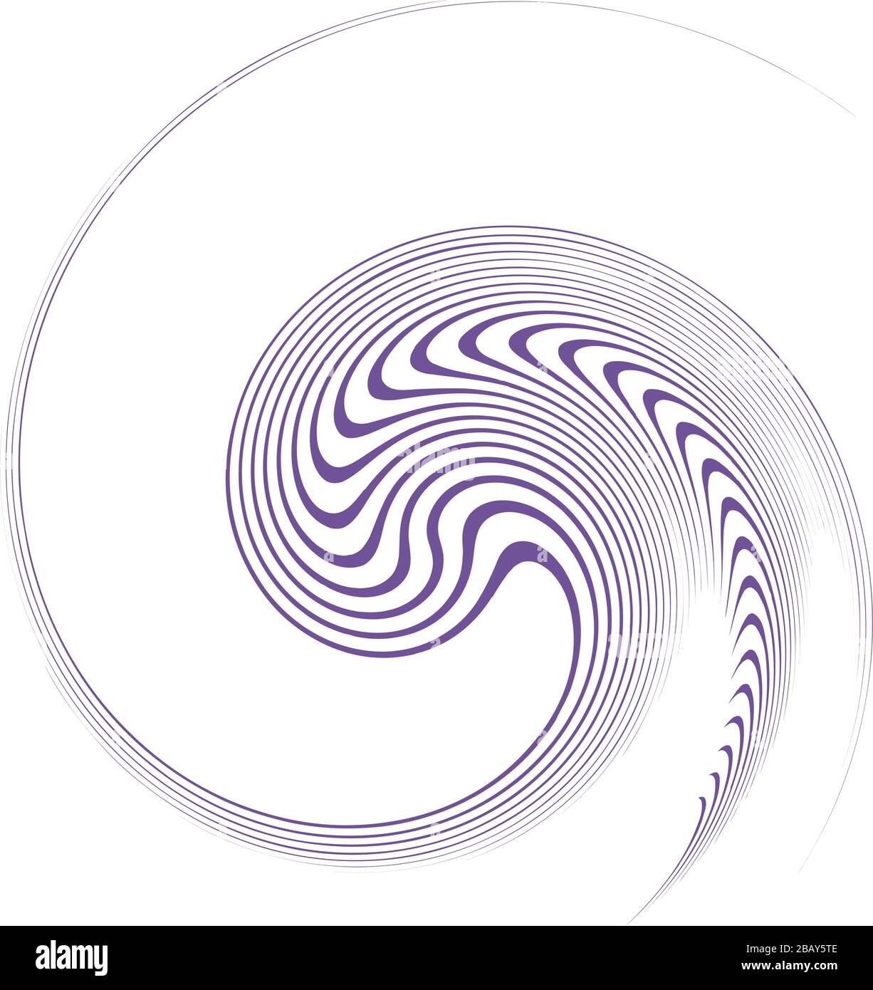 Single-colored,monochrome twirl, swirl. Shape with rotation, spin ...