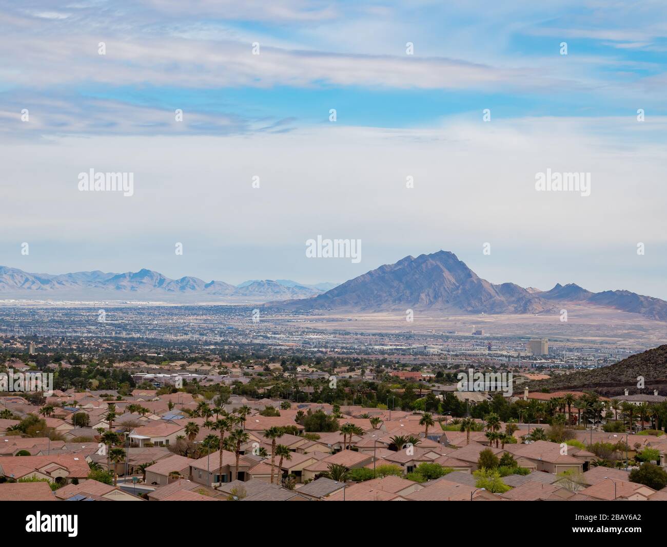 Beautiful residence area of MacDonald Ranch at Henderson, Nevada Stock ...
