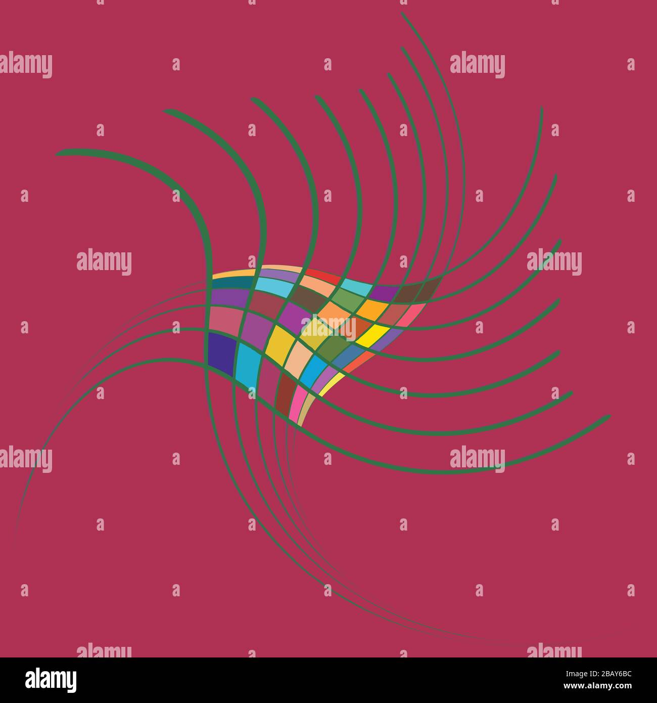 Smudged, smeared creamy single mottled, multi-color and colorful spiral ...