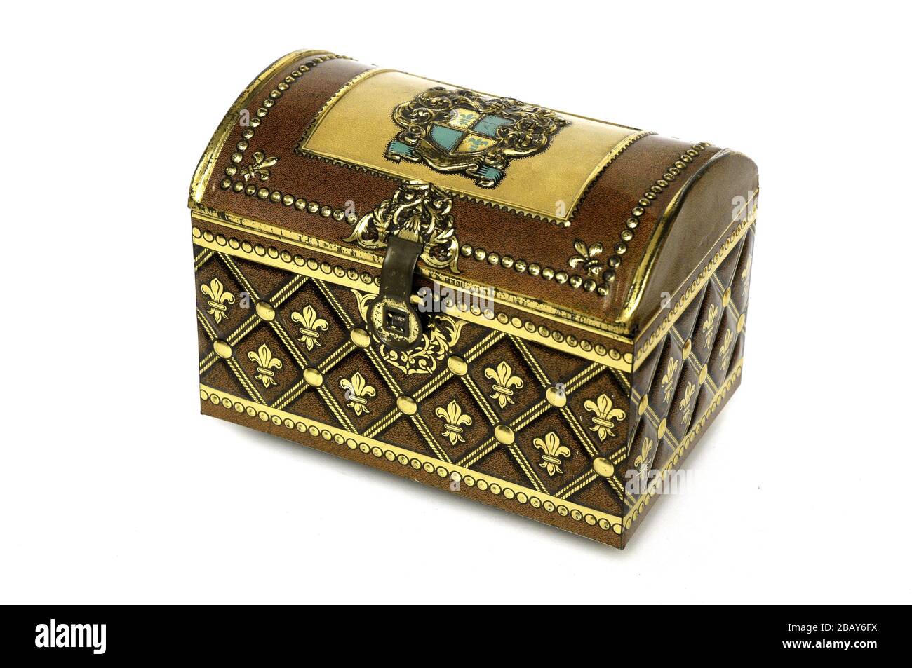 metal chest with jewelry Stock Photo - Alamy