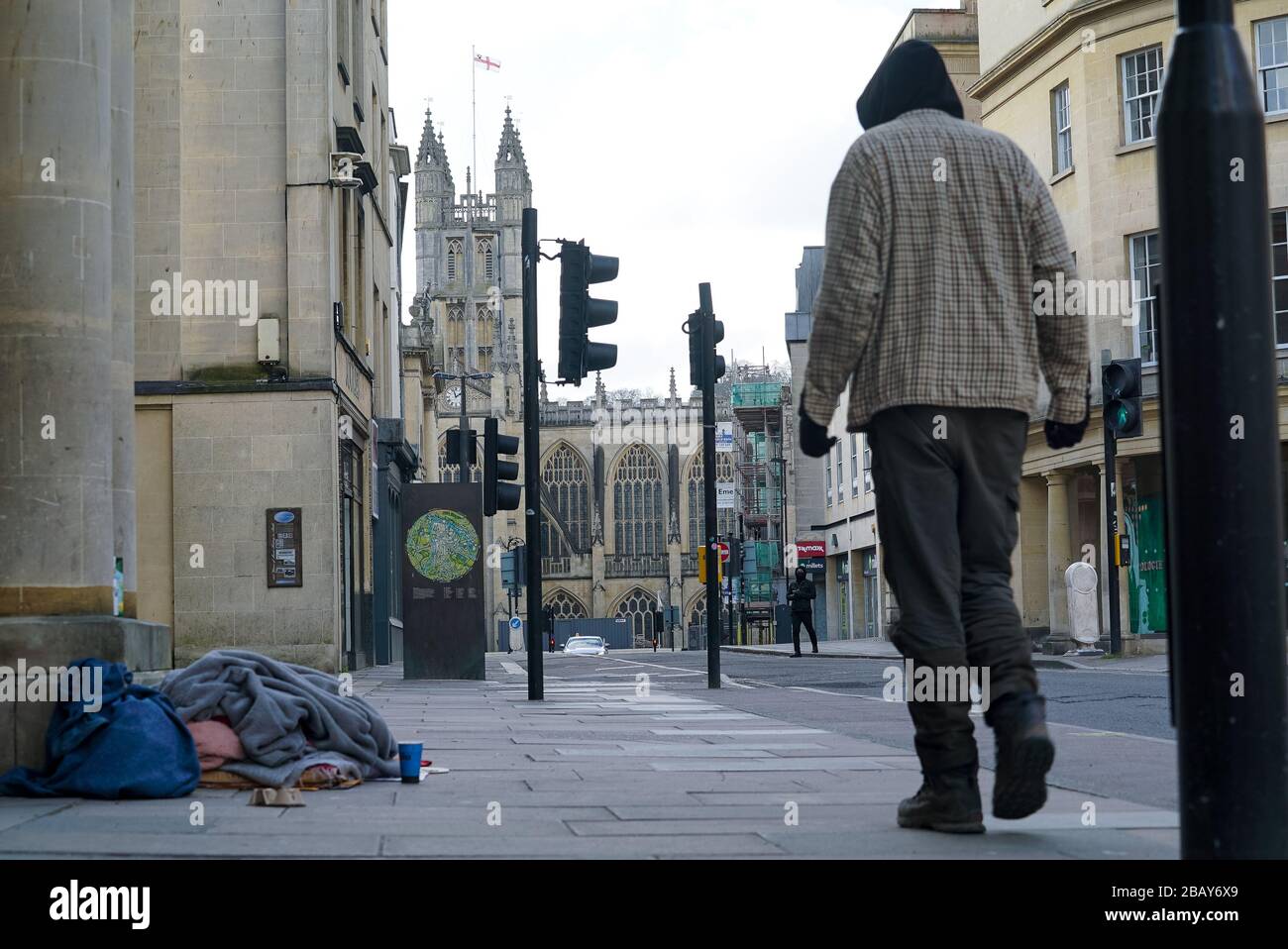 Homeless in Bath During COVID-19 Pandemic Stock Photo - Alamy