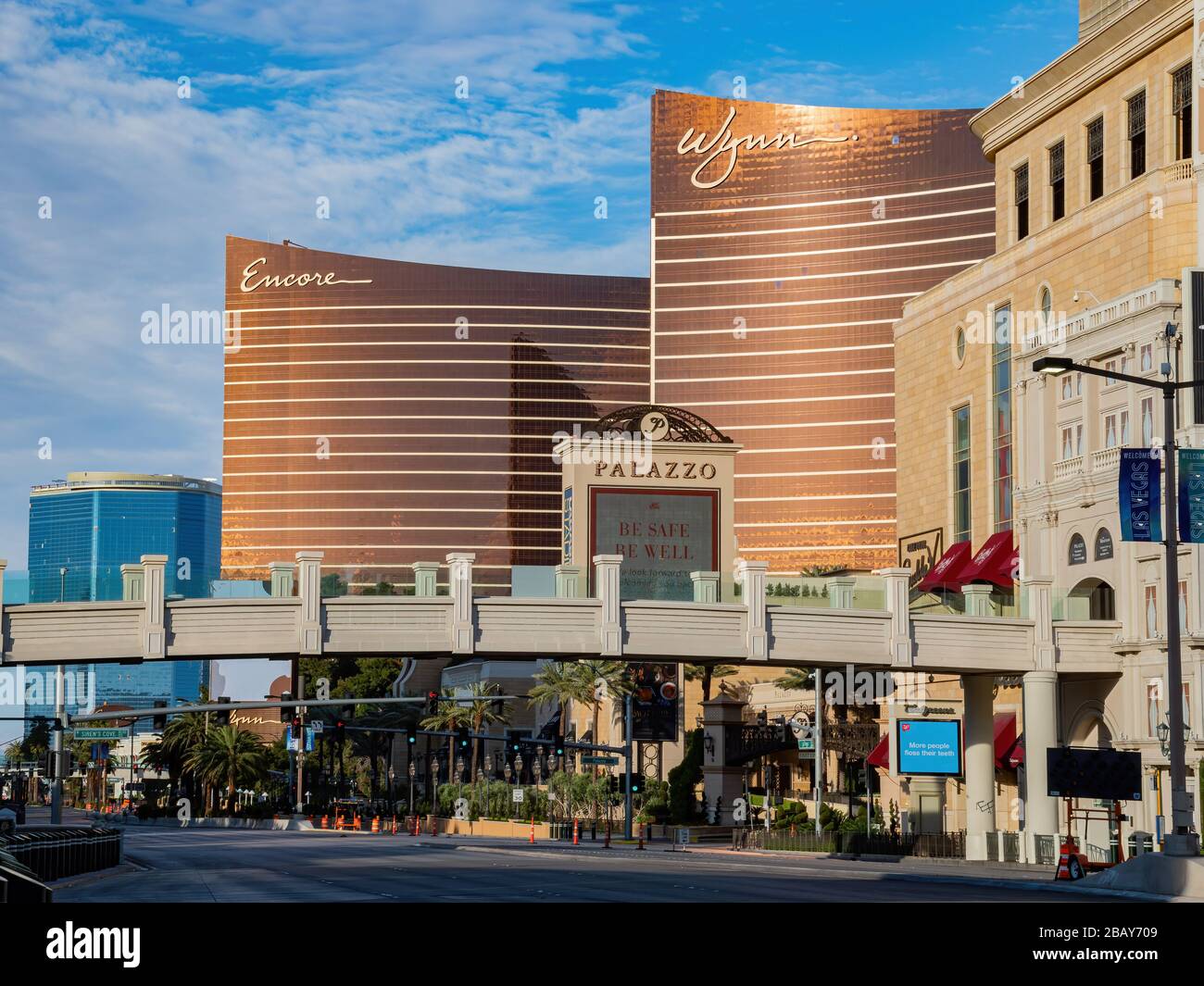 Las Vegas, MAR 25, 2020 - Afternoon special lockdown cityscape of the famous Strip Stock Photo ...
