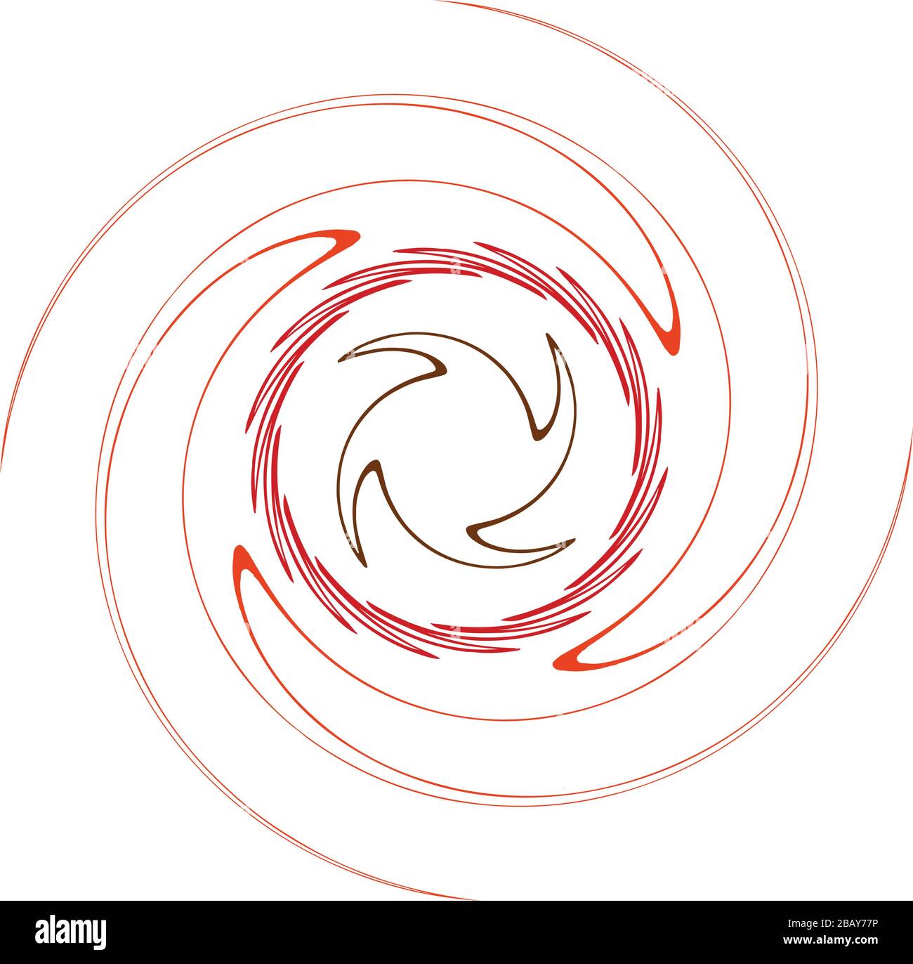 monochrome cyclic, cycle concentric rings. revolved spiral, vortex ...