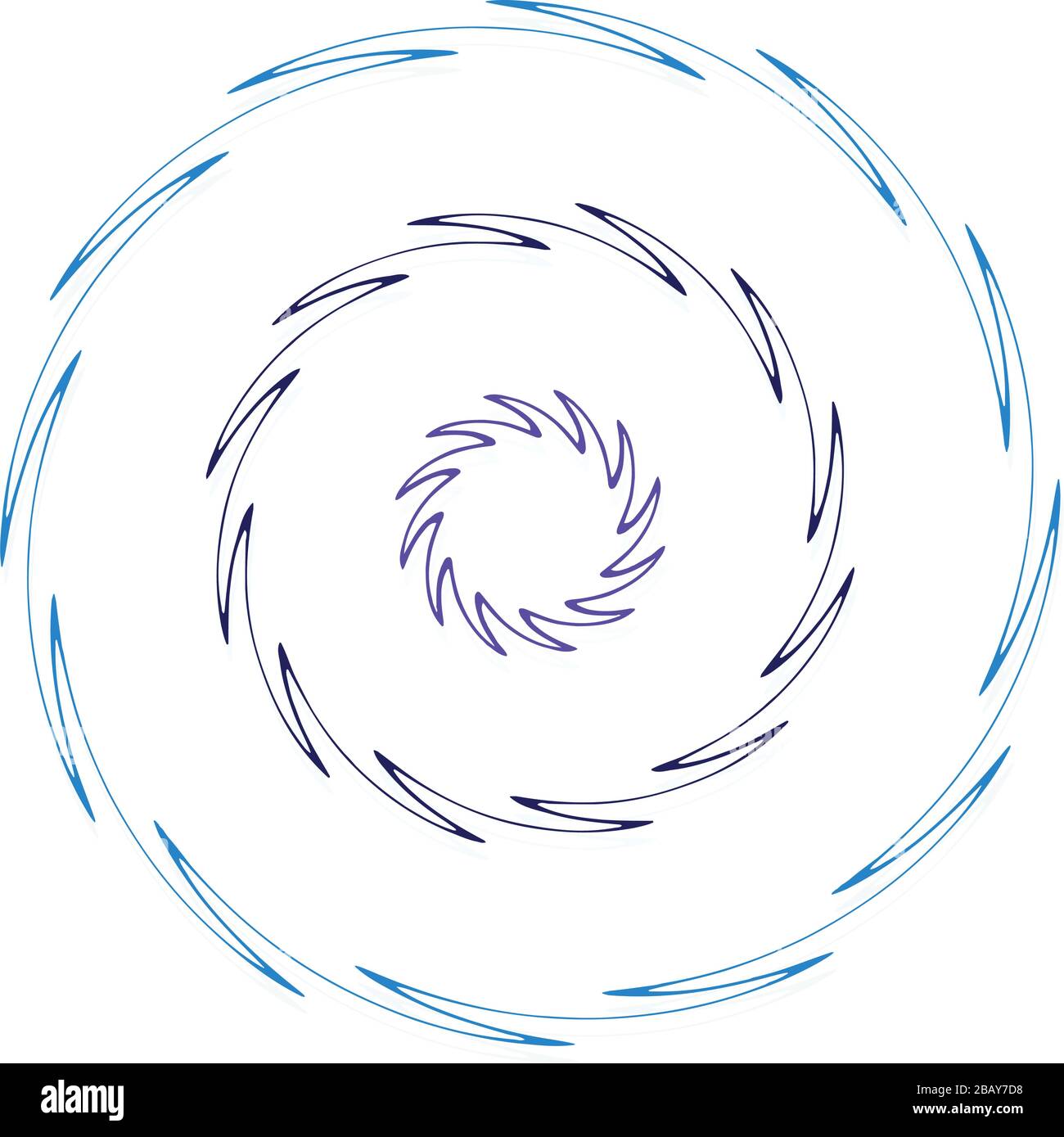 monochrome cyclic, cycle concentric rings. revolved spiral, vortex ...