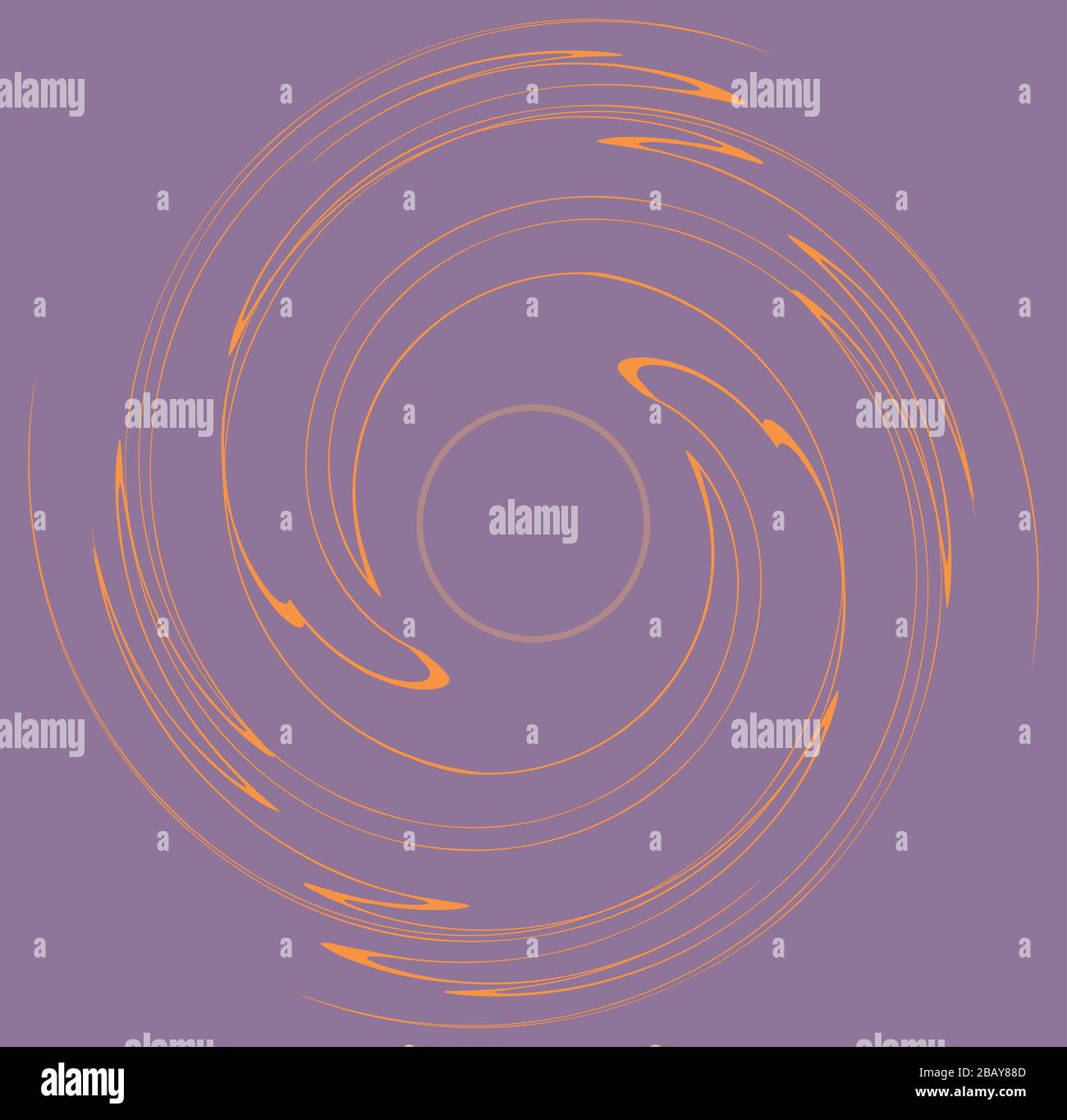 Single mottled, multi-color and colorful spiral, swirl, twirl element ...