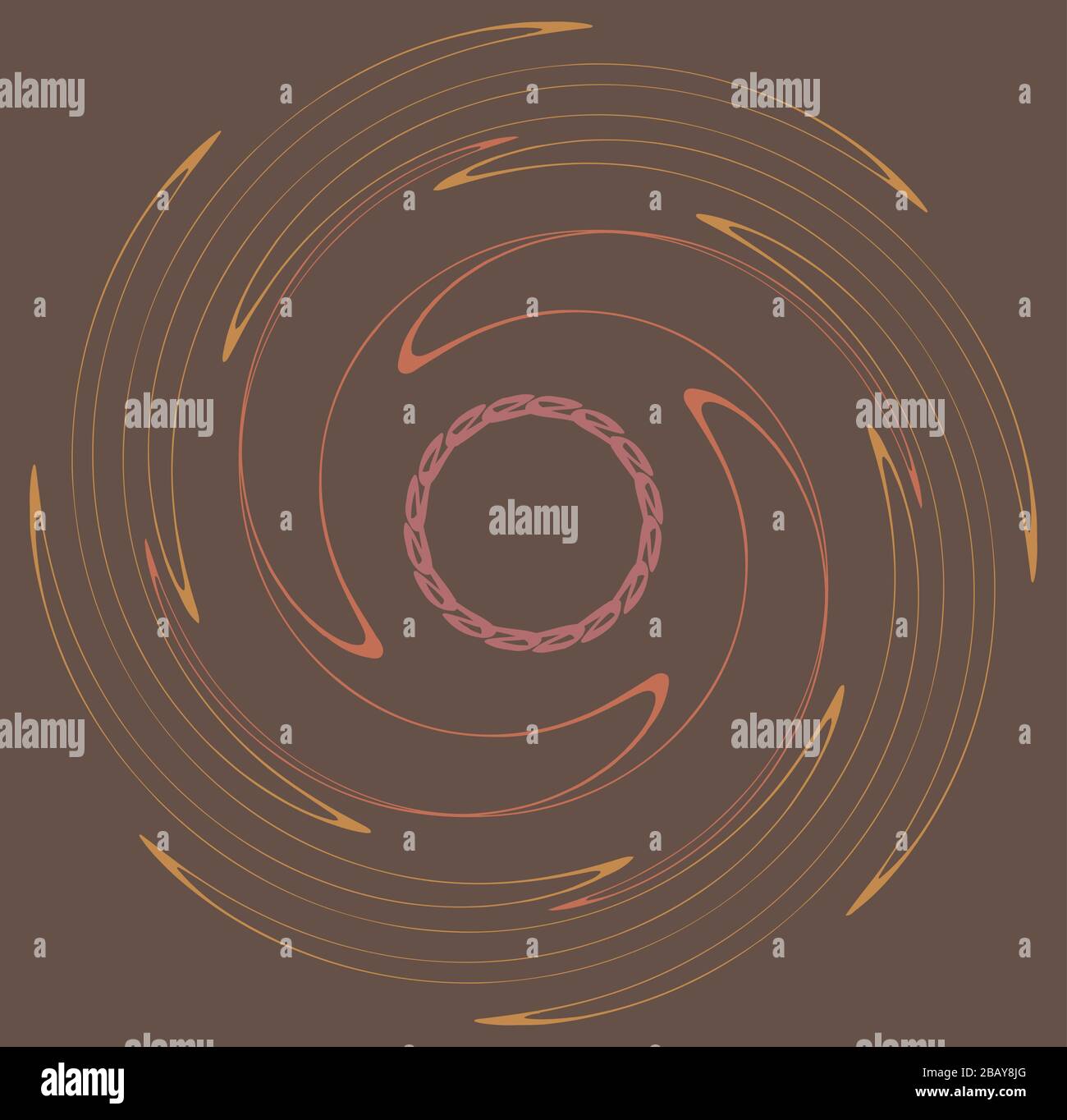 colorful, multicolor and monochrome cyclic, cycle concentric ring ...