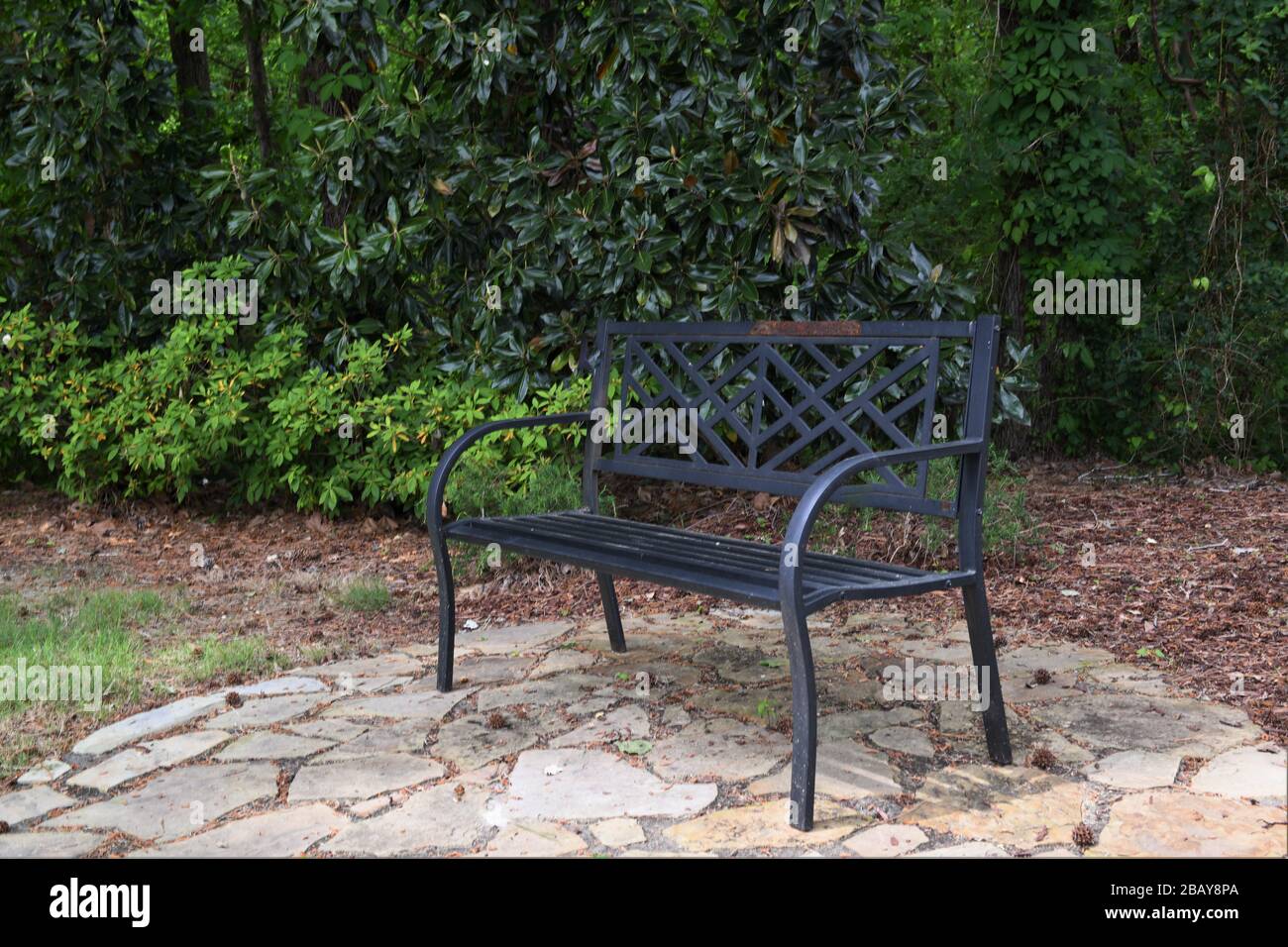 The old rusty park bench Stock Photo - Alamy