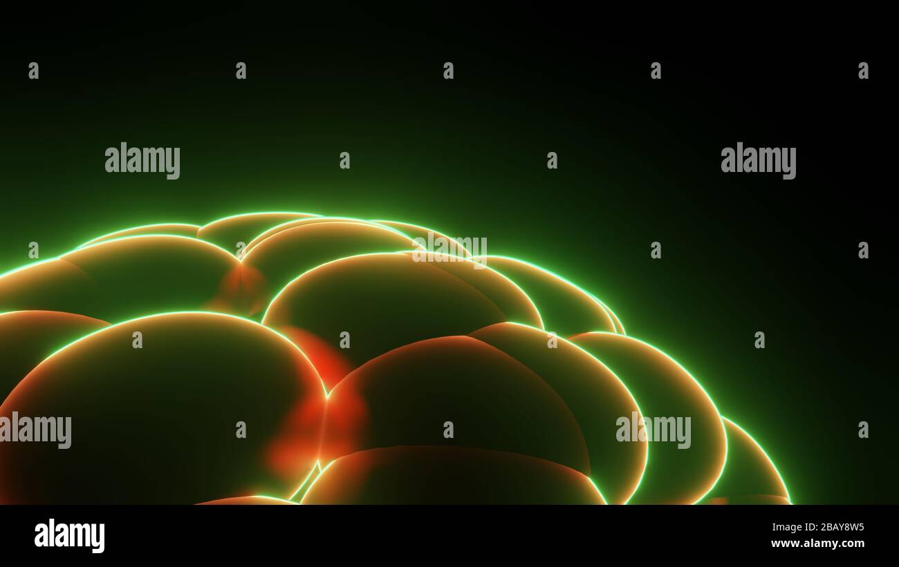Digital illustration of a cell against a black background Stock Photo ...