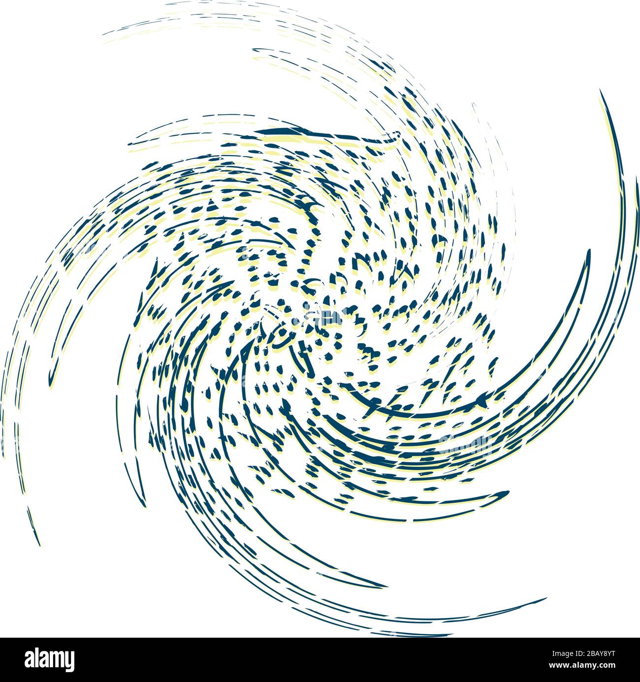 Single-colored, monochrome twirl, swirl. Shape with rotation, spin ...