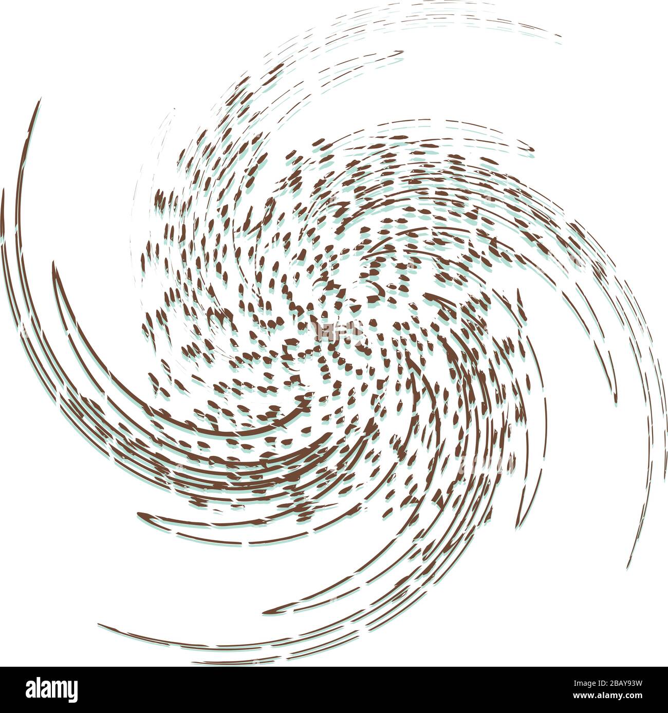 Single-colored, monochrome twirl, swirl. Shape with rotation, spin ...