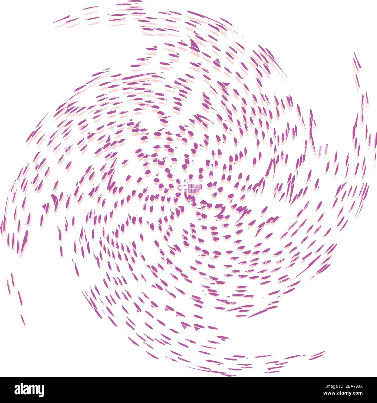 Single-colored, monochrome twirl, swirl. Shape with rotation, spin ...