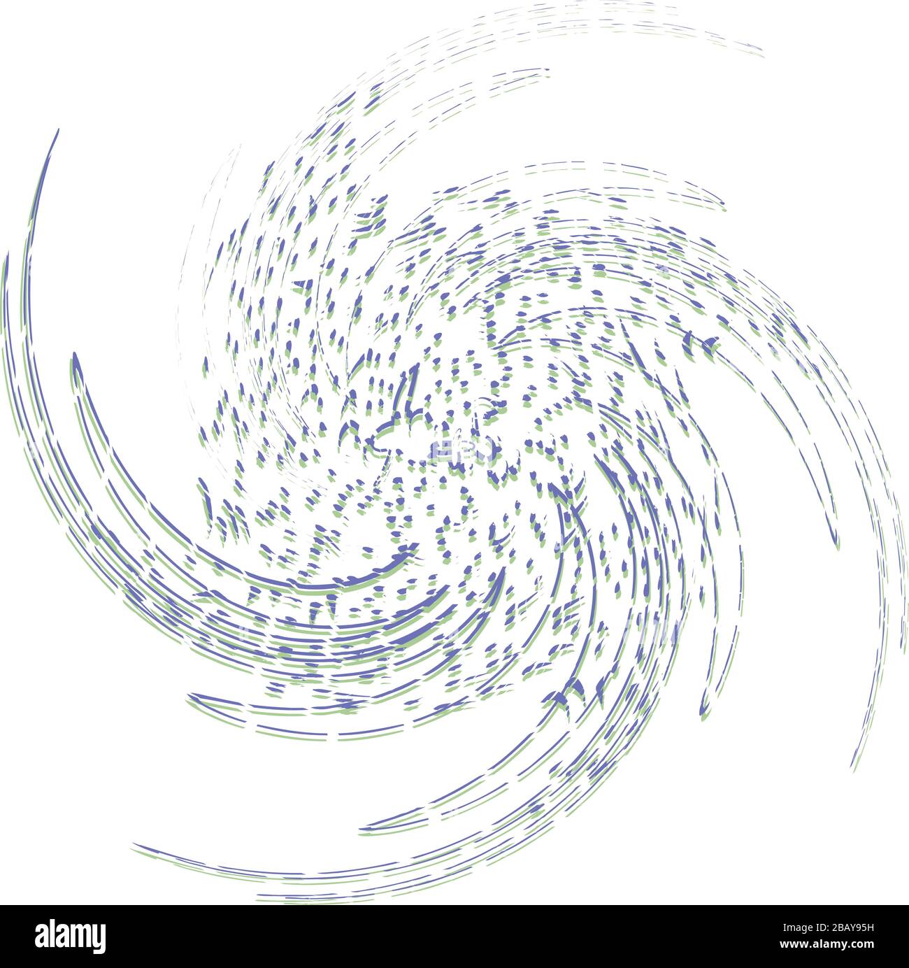 Single-colored, monochrome twirl, swirl. Shape with rotation, spin ...