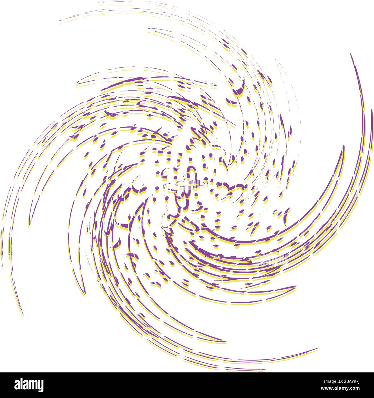 Single-colored, monochrome twirl, swirl. Shape with rotation, spin ...