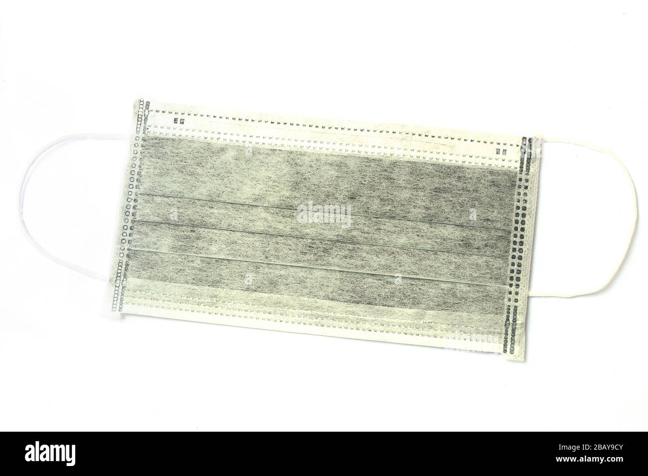 hygienic mask for prevent pollution and virus isolated on white ...