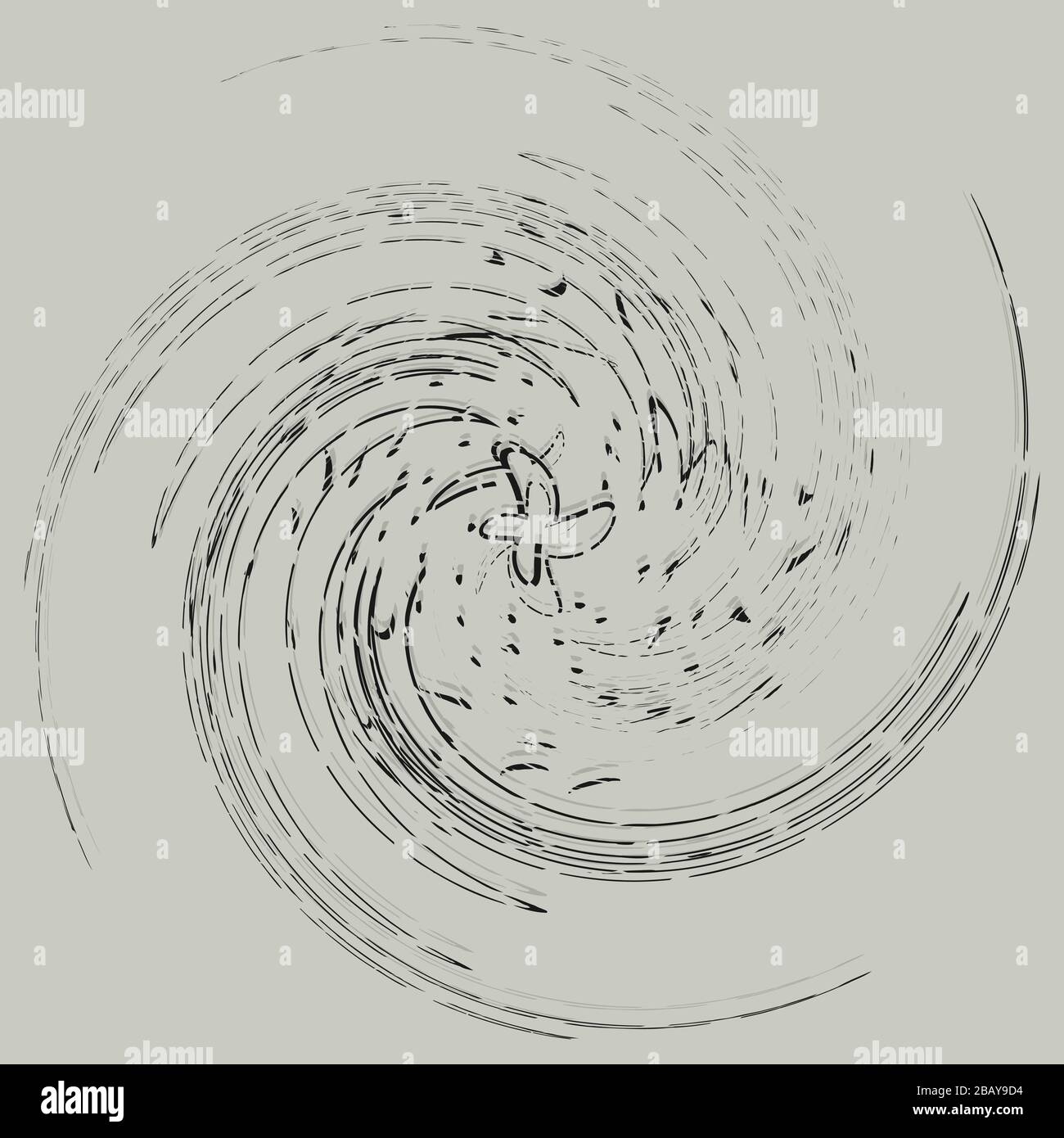 Monochrome volute, vortex shapes. Twisted helix elements. Rotation ...