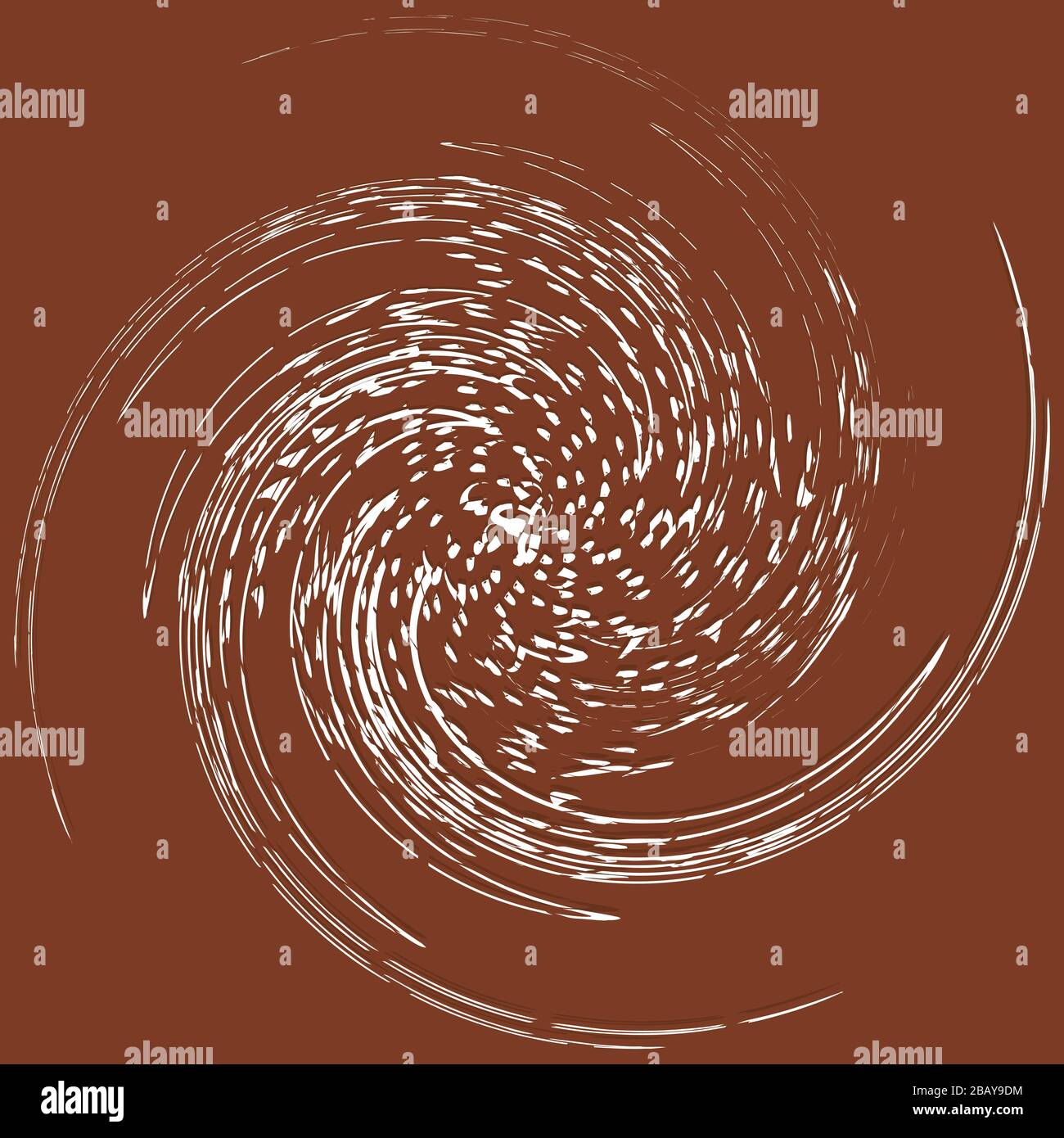 Monochrome volute, vortex shapes. Twisted helix elements. Rotation ...