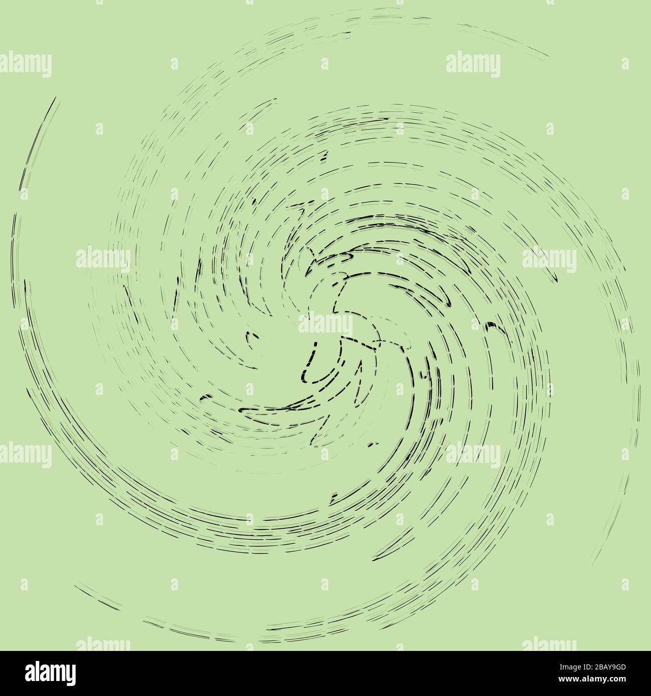Monochrome volute, vortex shapes. Twisted helix elements. Rotation ...
