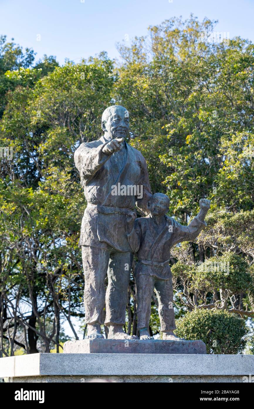 Statue of Yoshikawa Sakae, Sakitama ancient tomb park, Gyoda City ...