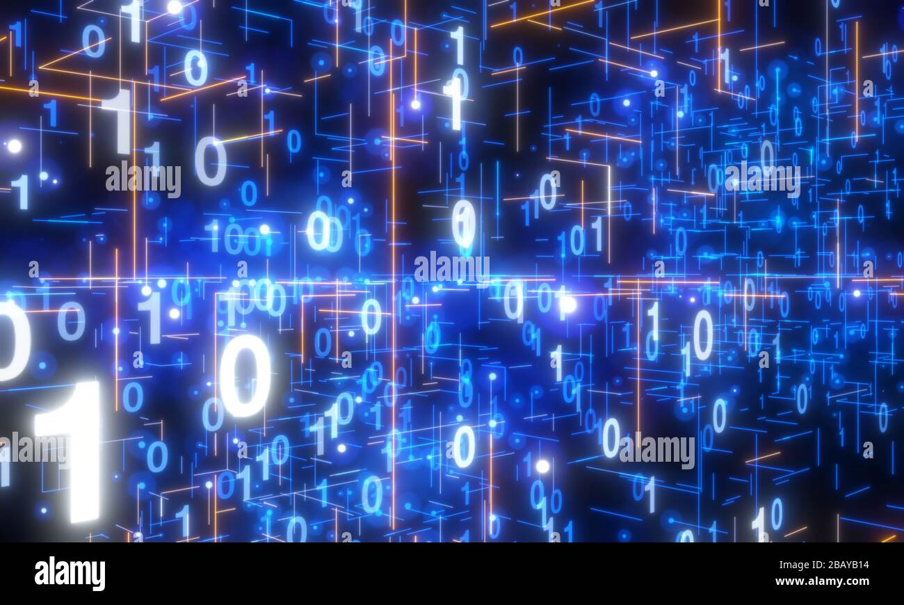 A 3d Software, web development, programming concept. Abstract ...