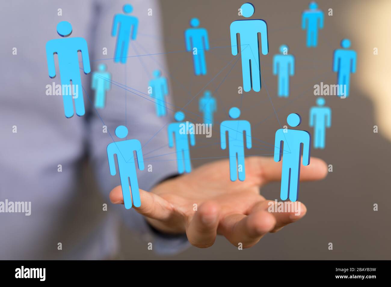 A 3d social human connection concept Stock Photo - Alamy