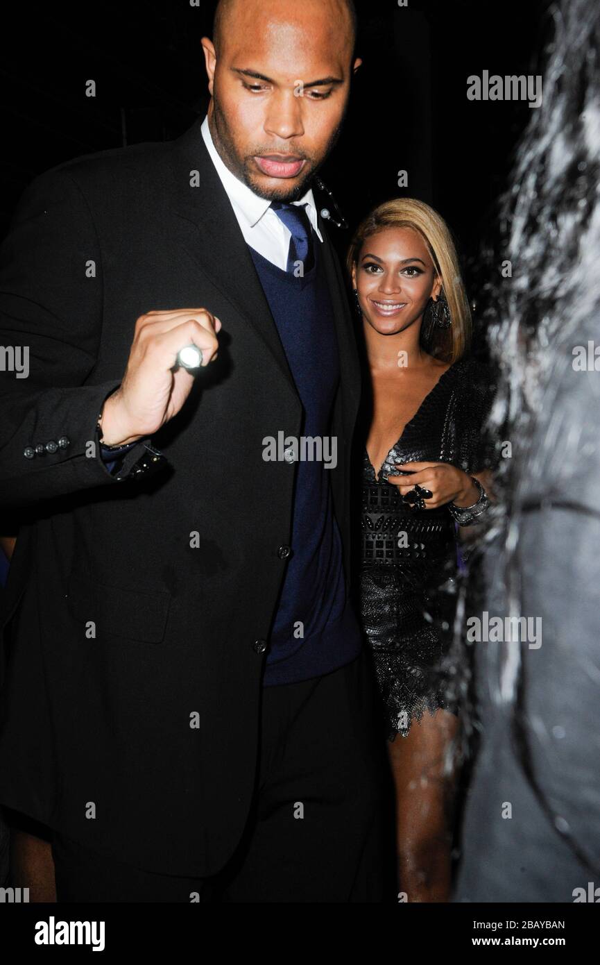 Singer Beyonce Knowles on February 1, 2010 in Los Angeles, California ...