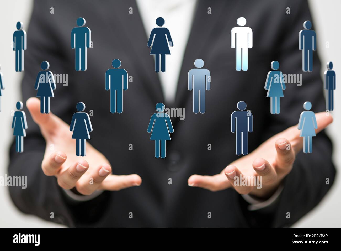 A community 3d in a network Stock Photo - Alamy