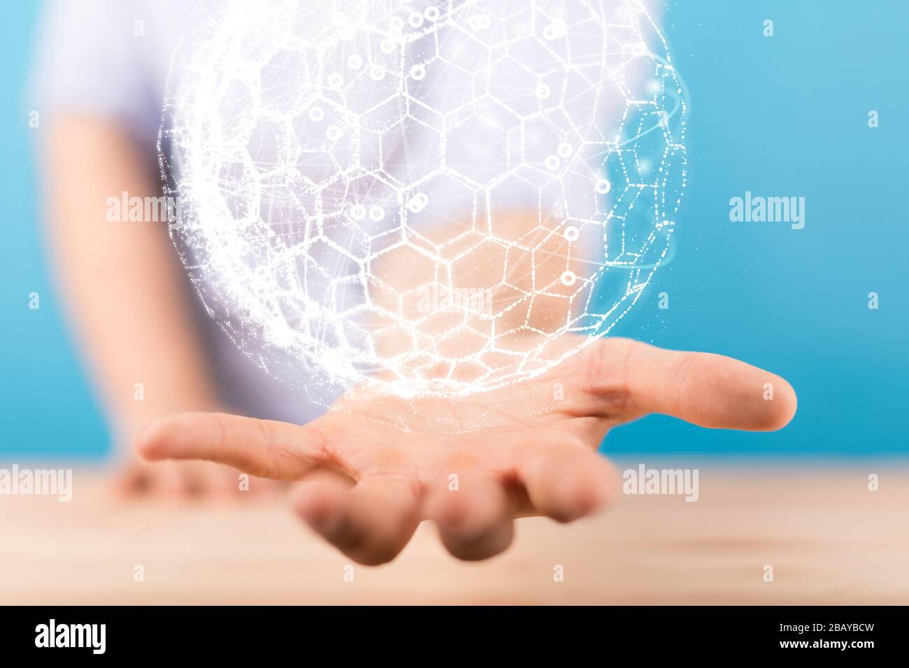 A hand touching map point, network connection, international meaning ...