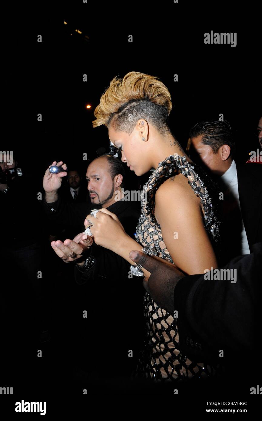 Singer Rihanna Fenty on February 1, 2010 in Los Angeles, California ...