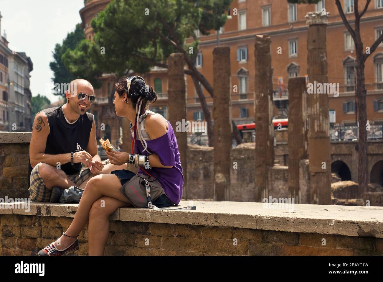 Street scene, Rome, Italy, color Stock Photo - Alamy