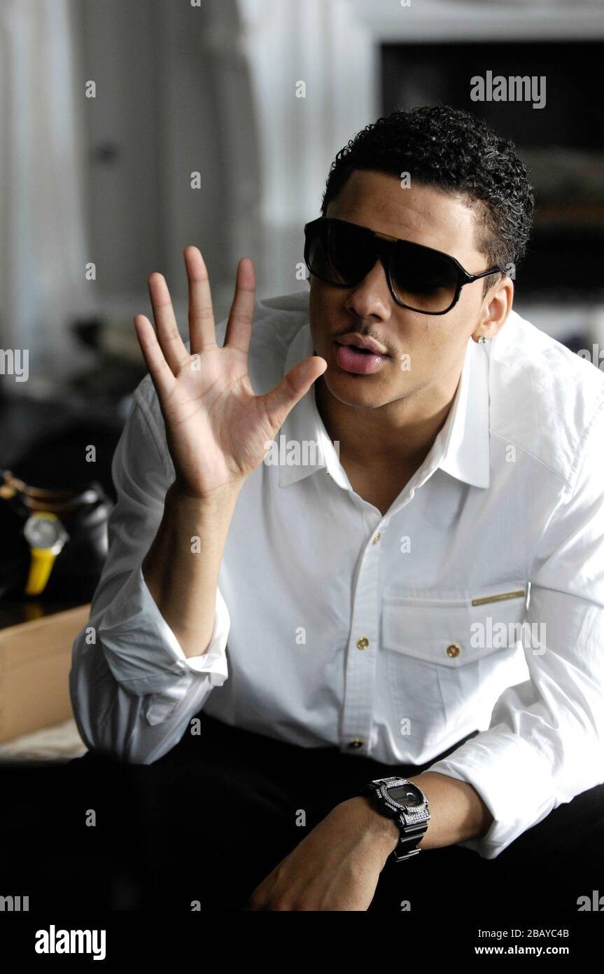 Actor and singer Quincy Brown on set of a music video on July 18, 2010 ...