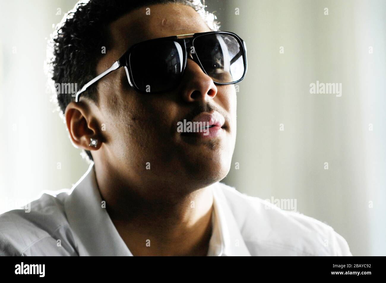 Actor and singer Quincy Brown on set of a music video on July 18, 2010 ...