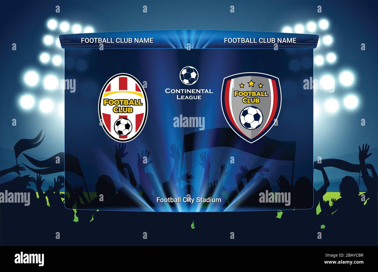 Football (soccer) competition illustration concept Stock Vector Image ...