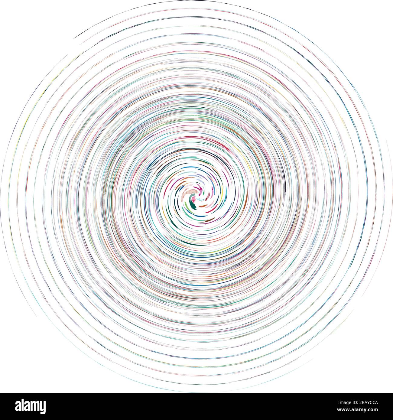 Single mottled, multi-color and colorful spiral, swirl, twirl element ...