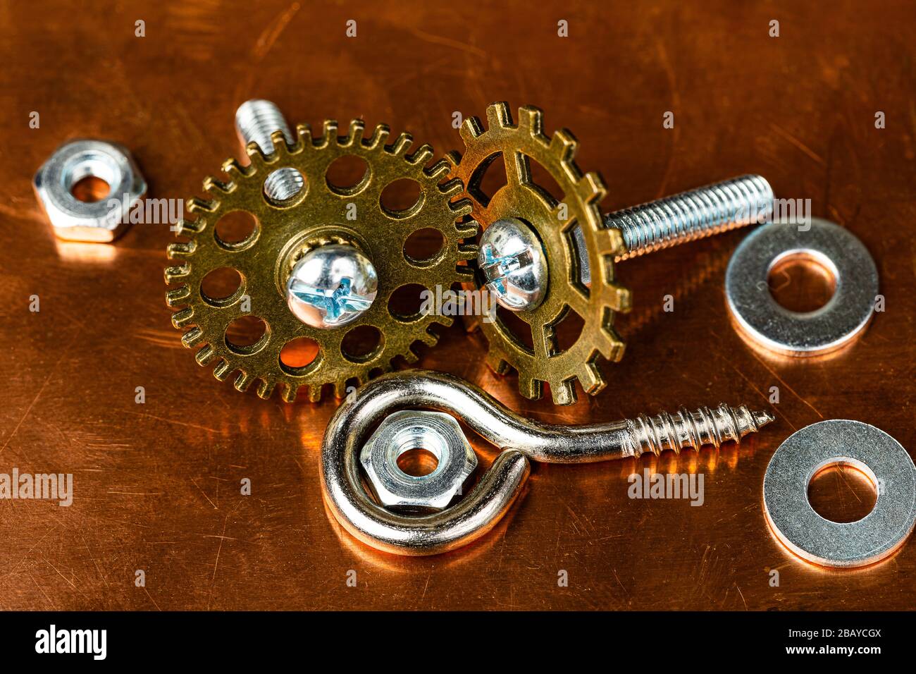 Brass washers hi-res stock photography and images - Alamy