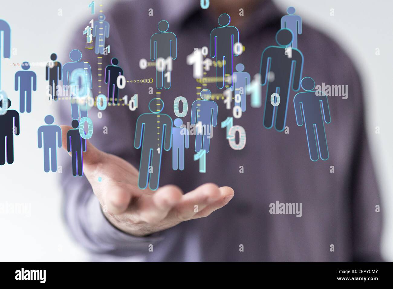 A connected symbols for digital, interactive and global communication ...