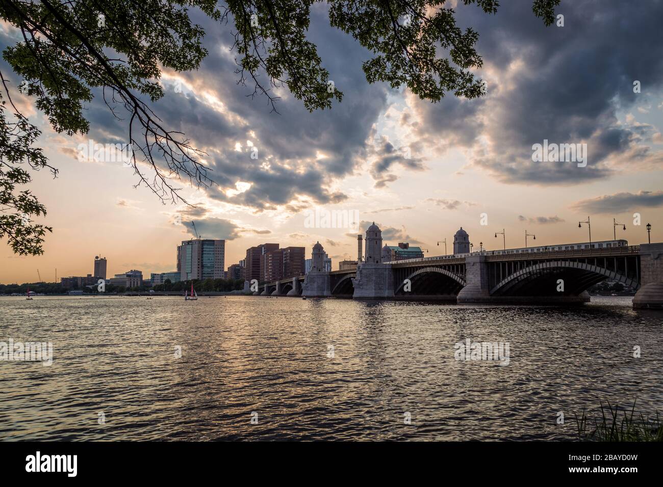 A Warm Summer Day in Boston City Stock Photo - Alamy